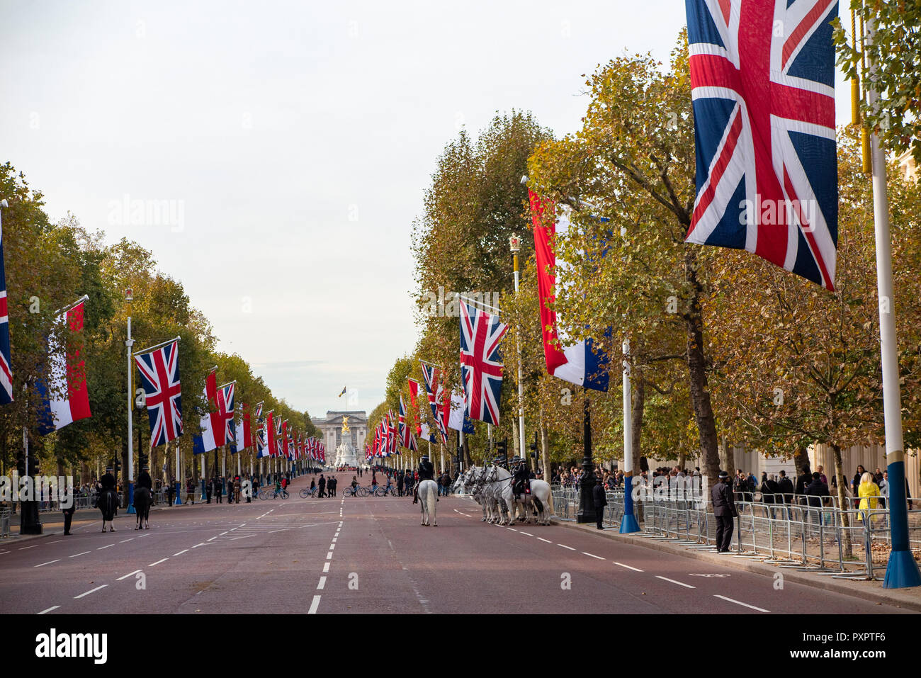 Multiple Dutch and Union flags decorate the Mall for the State Visit of ...