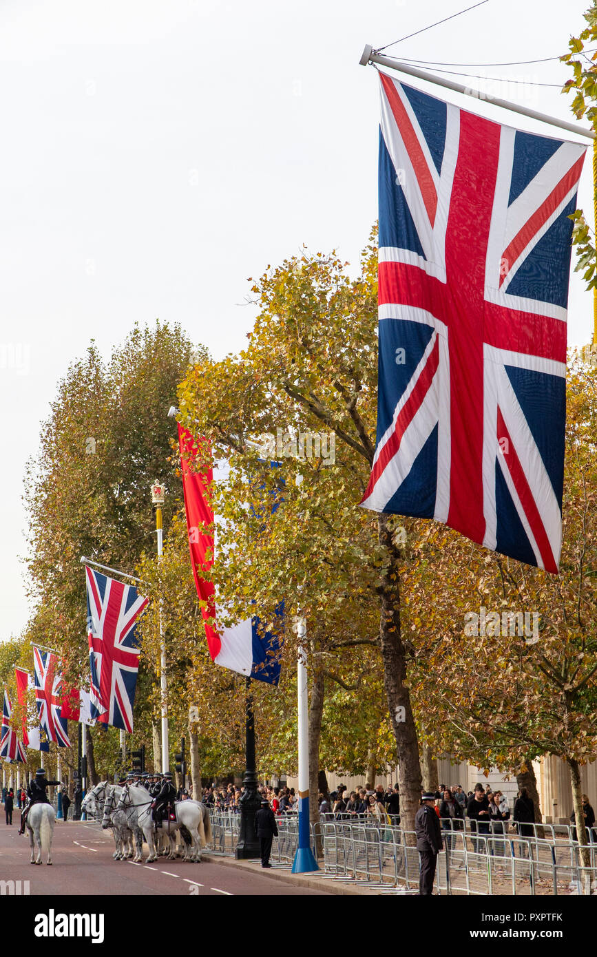 Multiple Dutch and Union flags decorate the Mall for the State Visit of ...