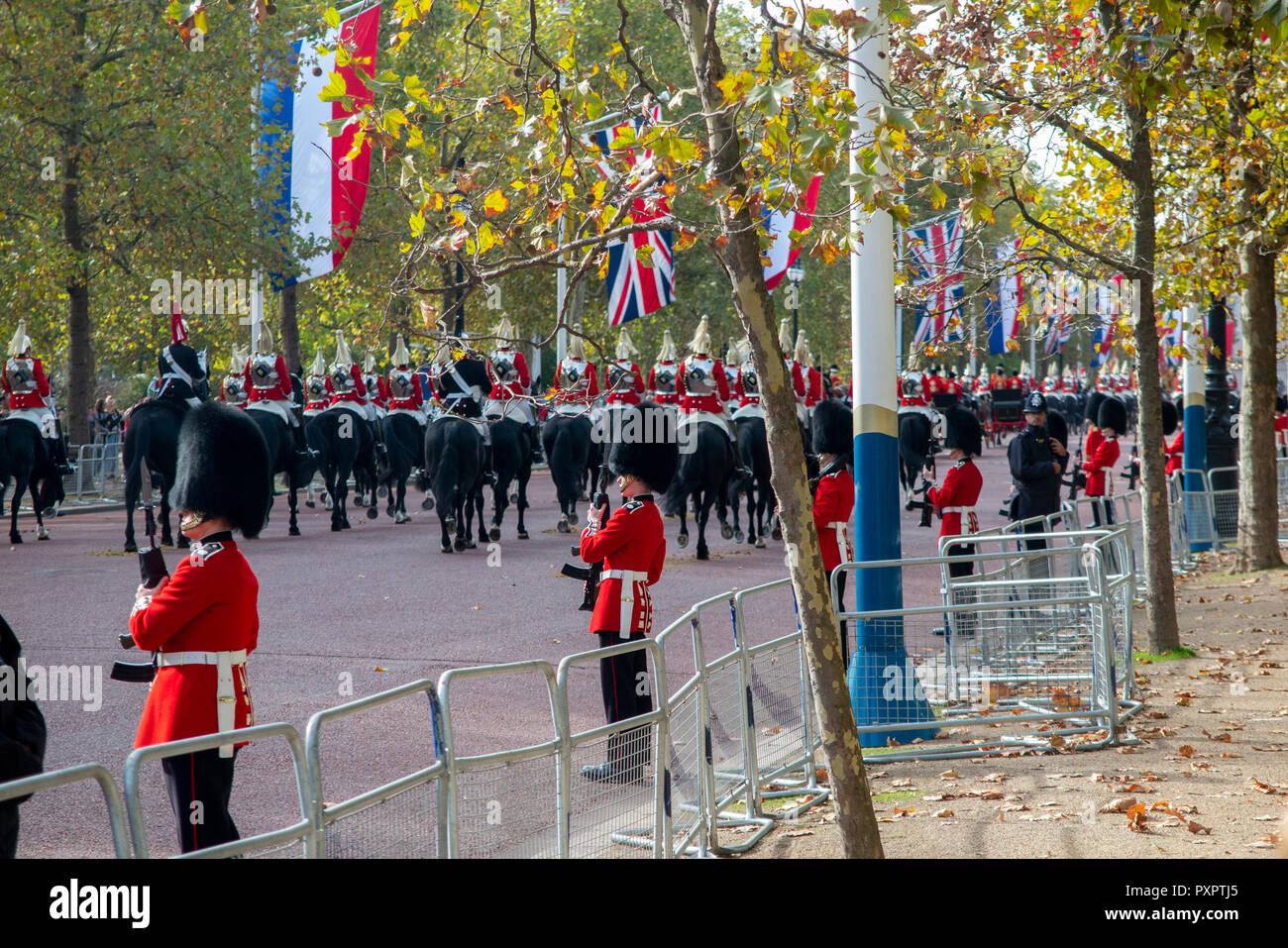 Multiple Dutch and Union flags decorate the Mall for the State Visit of ...