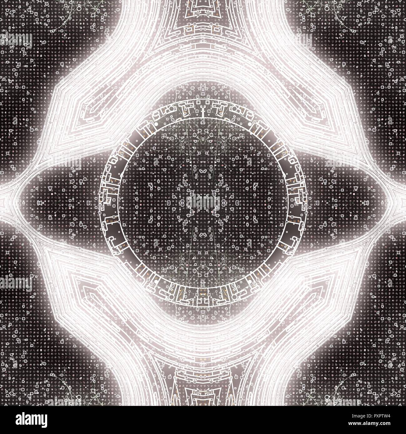 A colorful and vivid image with abstract Sacred Geometry. A psychedelic ...