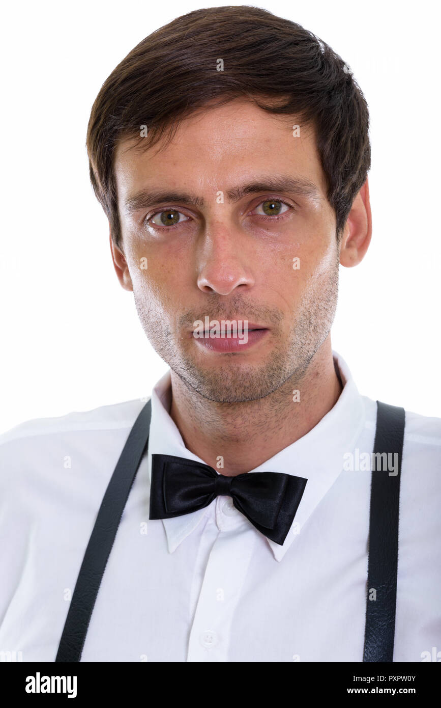 Wearing suspenders hi-res stock photography and images - Alamy