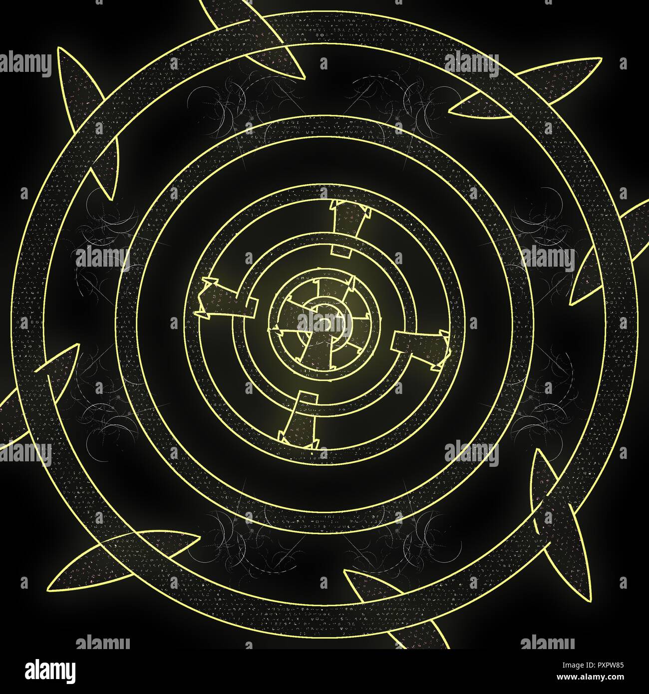 A colorful and vivid image with abstract Sacred Geometry. A psychedelic ...