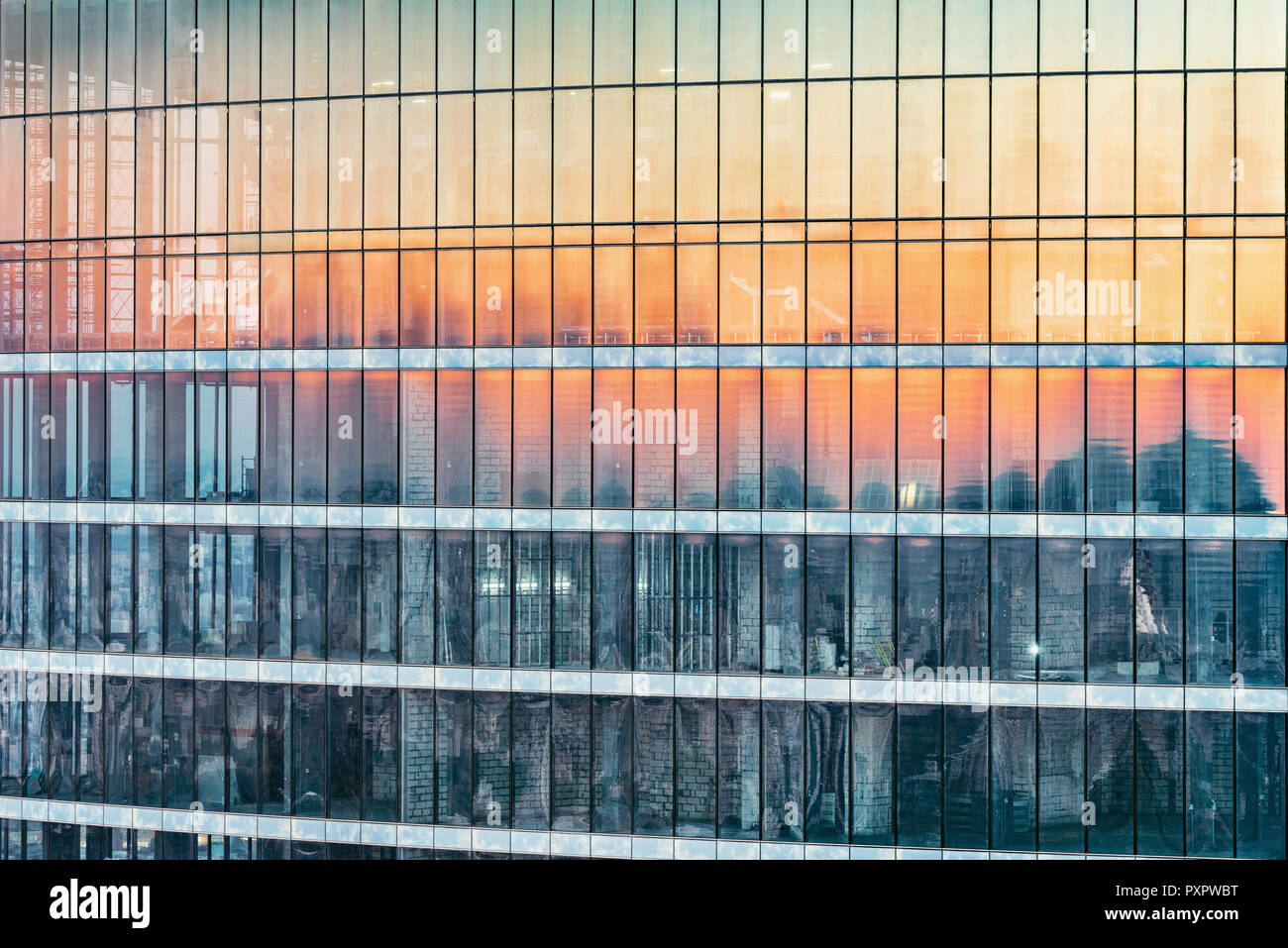 Exterior of the new office building at sunset time Stock Photo - Alamy
