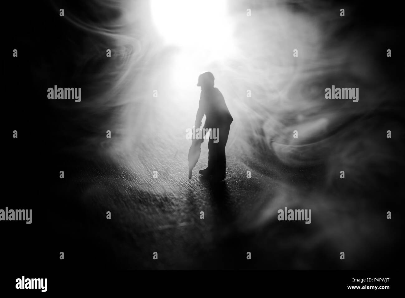 Hard work metaphor man Black and White Stock Photos & Images - Alamy