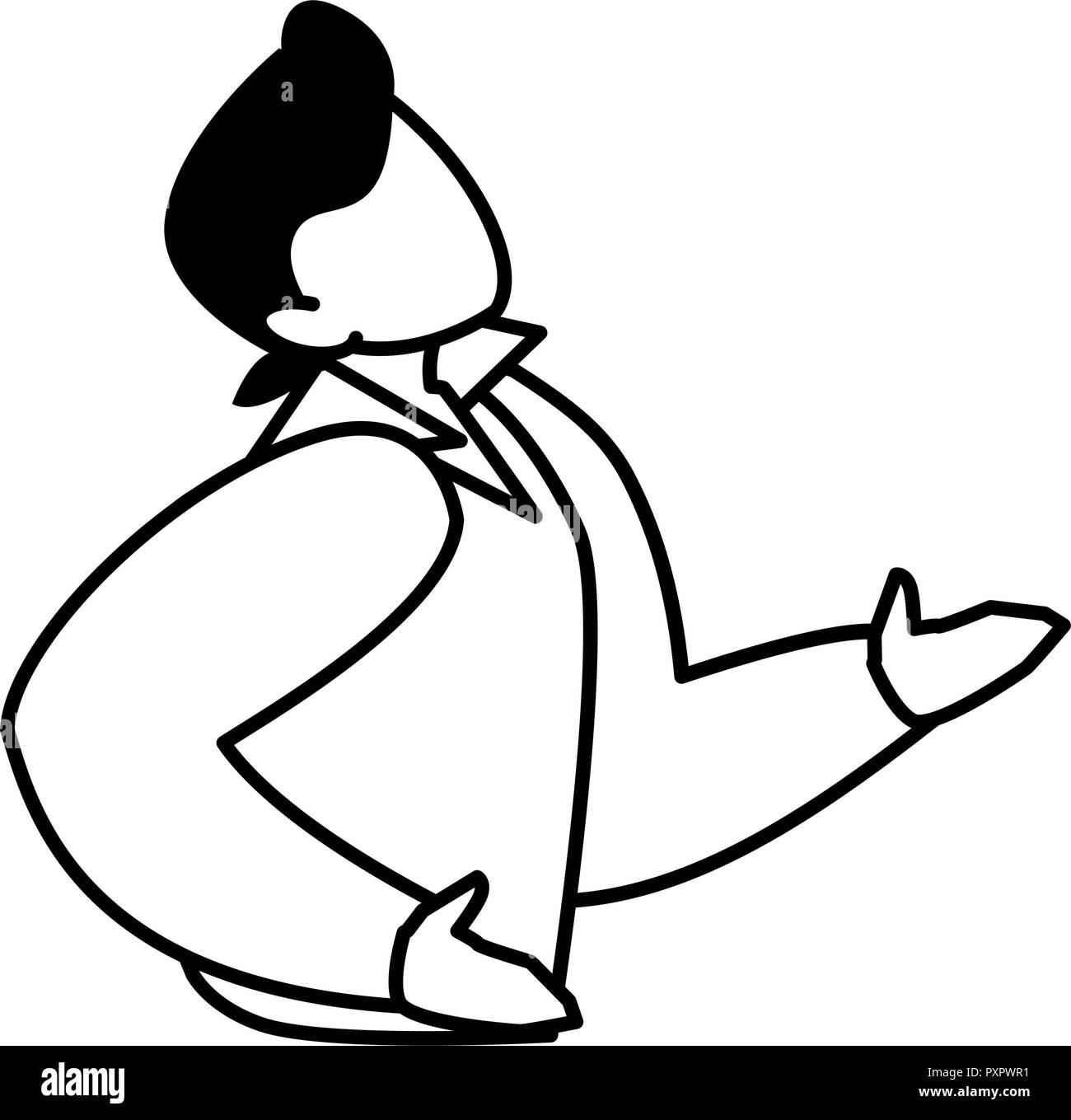 retro dancer man icon over white background, vector illustration Stock ...