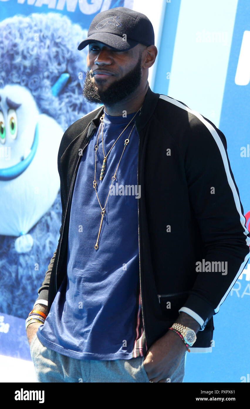 Los Angeles premiere of 'Smallfoot' - Arrivals Featuring: LeBron James ...