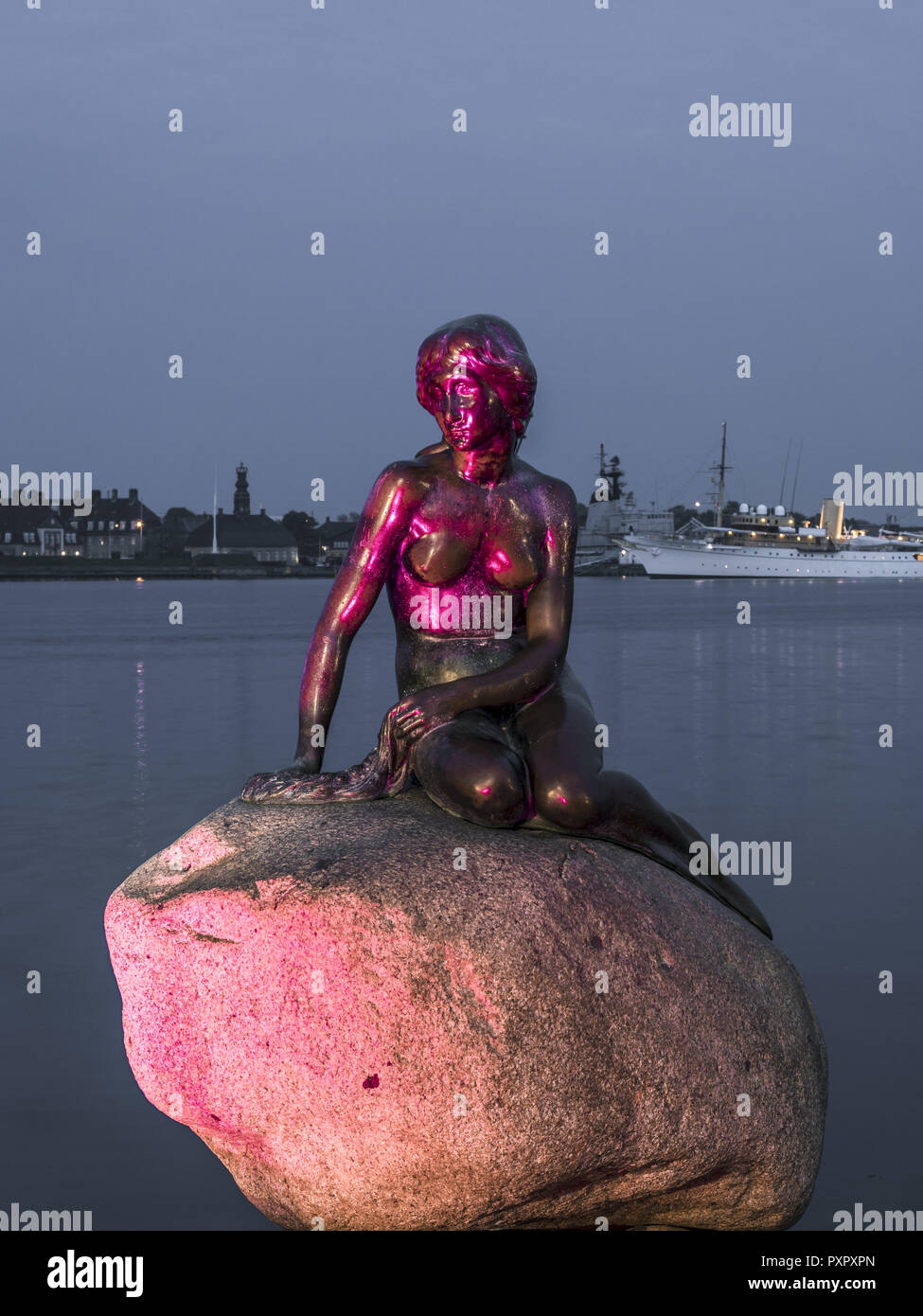 The Mermaid, sculpture in Copenhagen, Denmark Stock Photo - Alamy