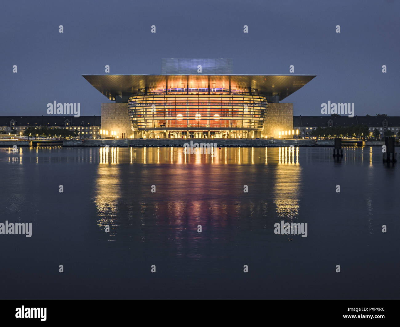 Night view of copenhagen opera house hi-res stock photography and ...