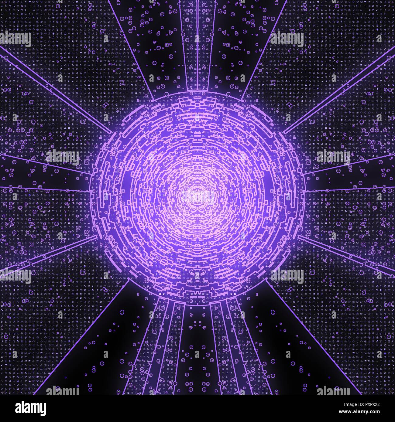 A colorful and vivid image with abstract Sacred Geometry. A psychedelic ...