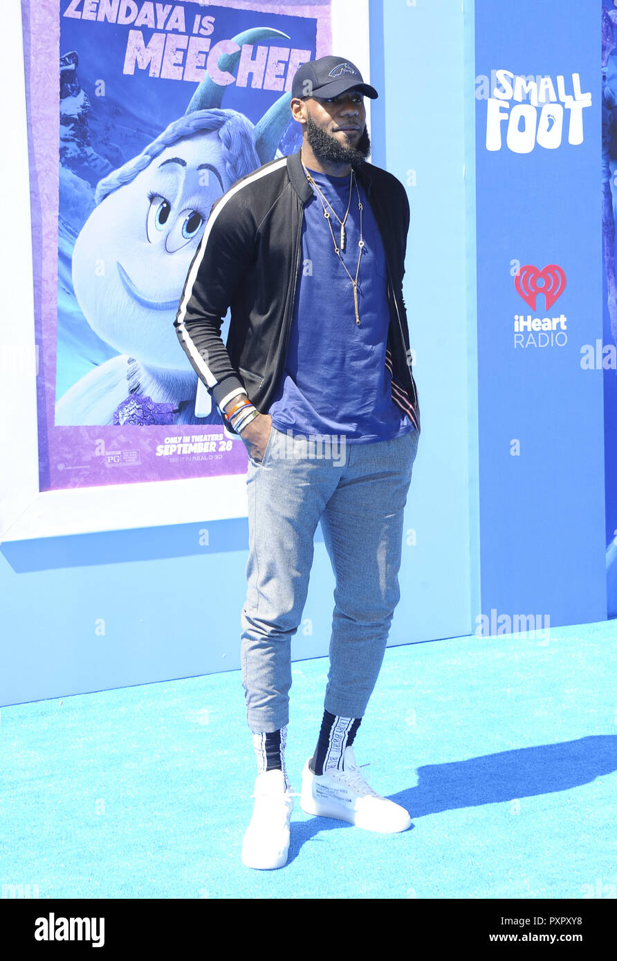 Los Angeles premiere of 'Smallfoot' - Arrivals Featuring: Lebron James ...