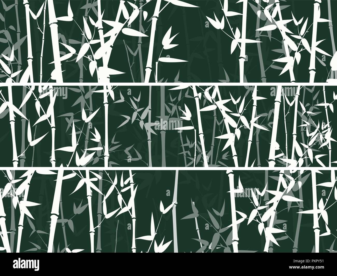 Bamboo forest set. Nature. Japan., China. Plant. Green tree with leaves ...