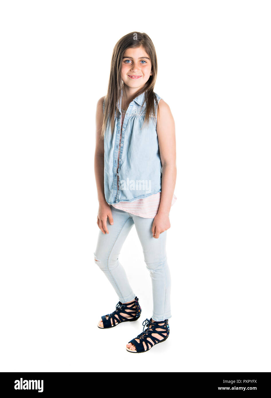 10 year old girl Cut Out Stock Images & Pictures - Alamy