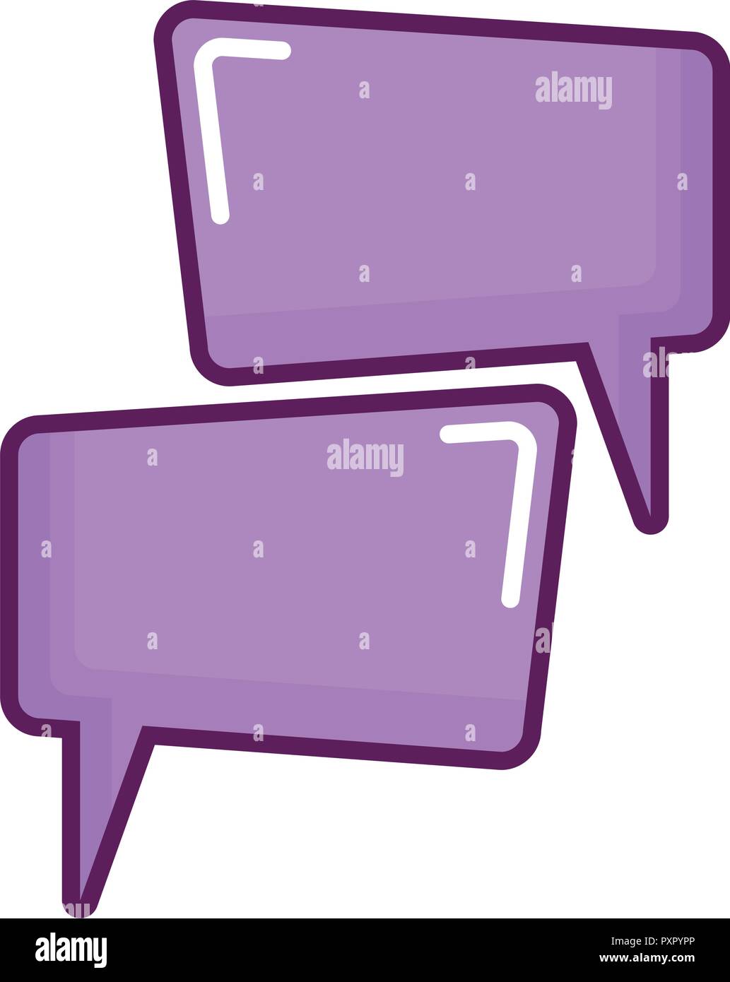 speech square bubbles over white background, vector illustration Stock ...