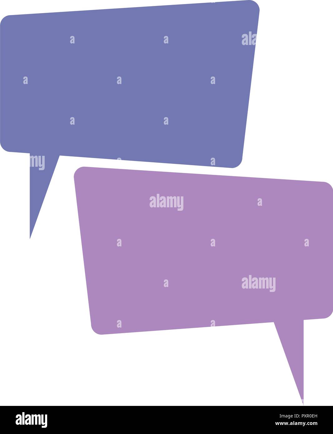speech square bubbles over white background, vector illustration Stock ...