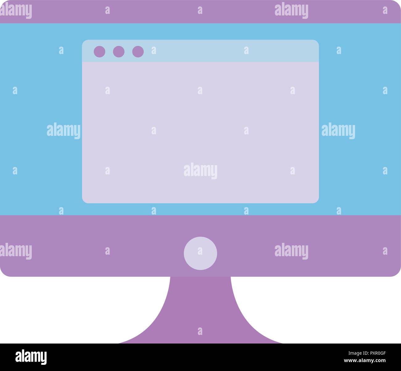 computer with web interface icon over white background, vector ...