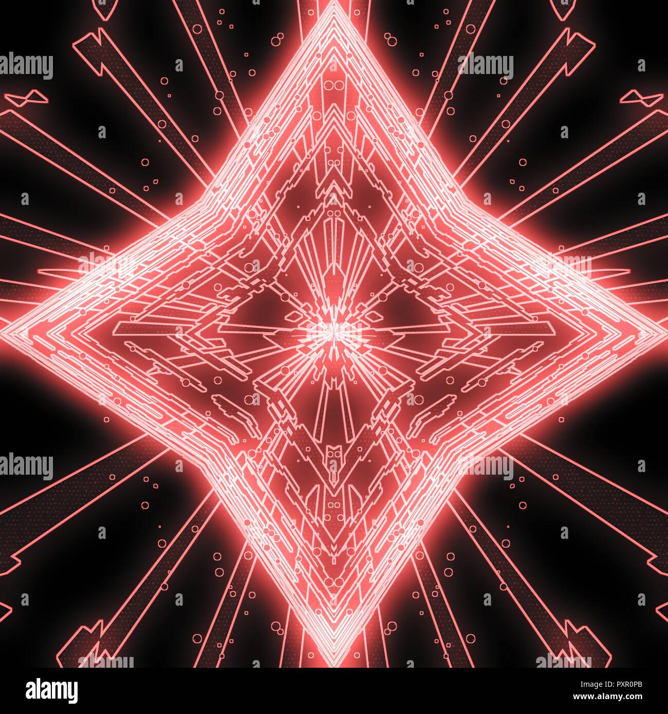 A colorful and vivid image with abstract Sacred Geometry. A psychedelic ...