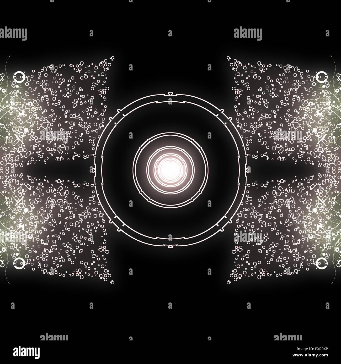 A colorful and vivid image with abstract Sacred Geometry. A psychedelic ...