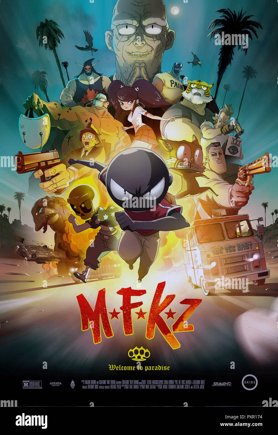 MFKZ, (aka MUTAFUKAZ), US poster, center from top: Mr. K (voice ...