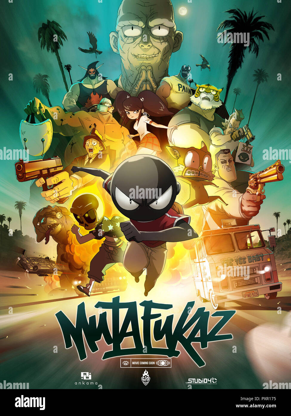 MFKZ, (aka MUTAFUKAZ), advance poster, center from top: Mr. K (voice ...