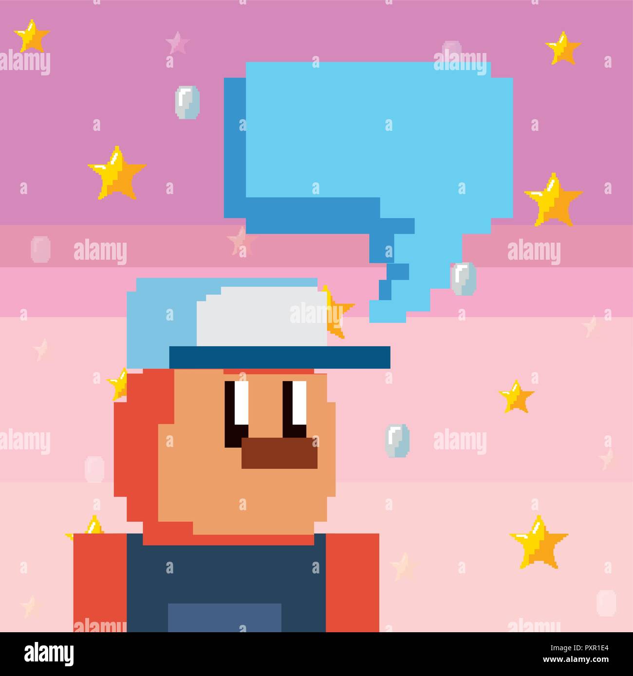 character speech bubble video game vector illustration Stock Vector ...