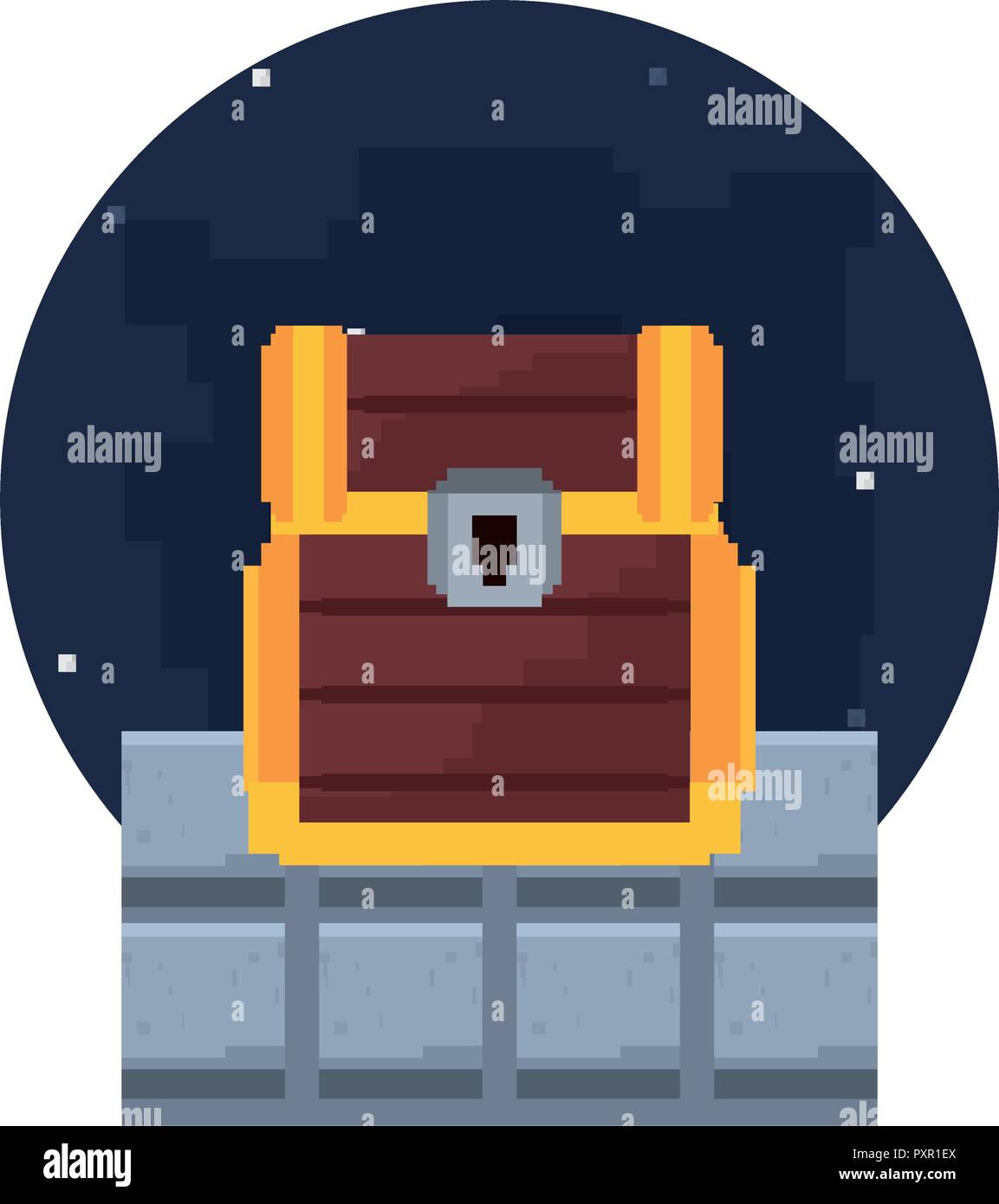 treasure chest award video game vector illustration Stock Vector Image ...