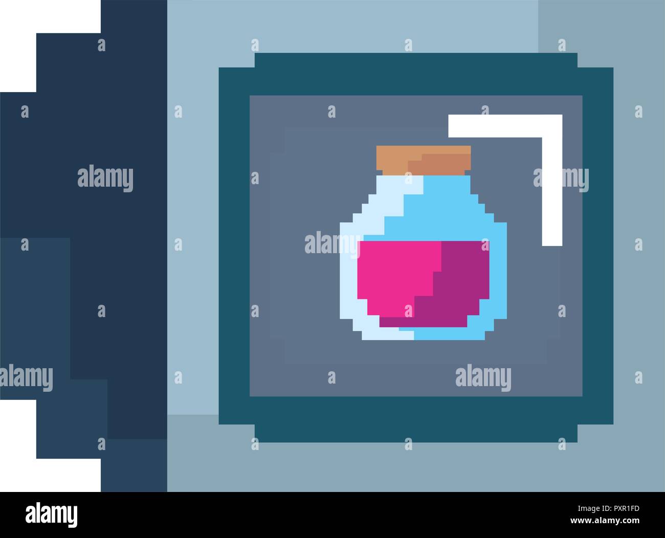 screen potion bottle video game vector illustration Stock Vector Image ...