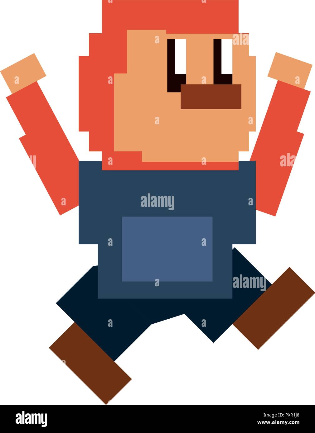 happy character pixelated video game vector illustration Stock Vector ...