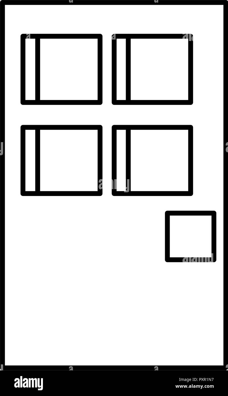 pixel door entrance on white background vector illustration Stock ...