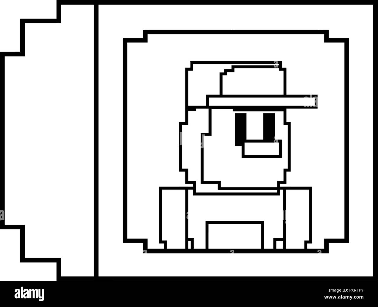 video game screen character level vector illustration Stock Vector ...