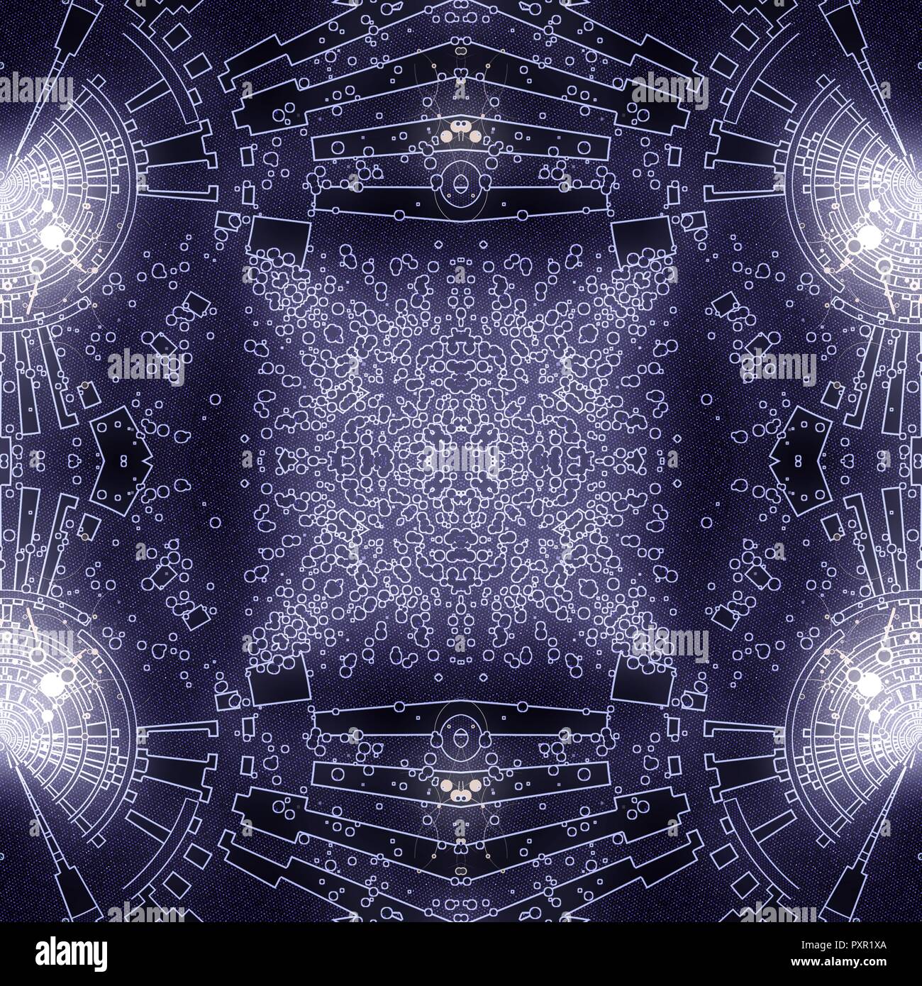 A colorful and vivid image with abstract Sacred Geometry. A psychedelic ...