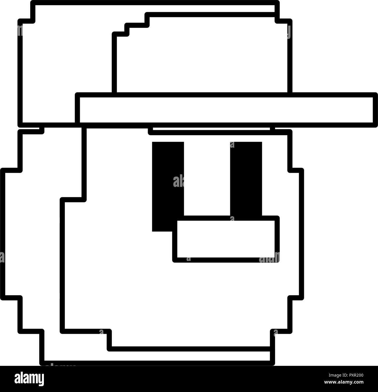 pixel video game character with cap vector illustration Stock Vector ...