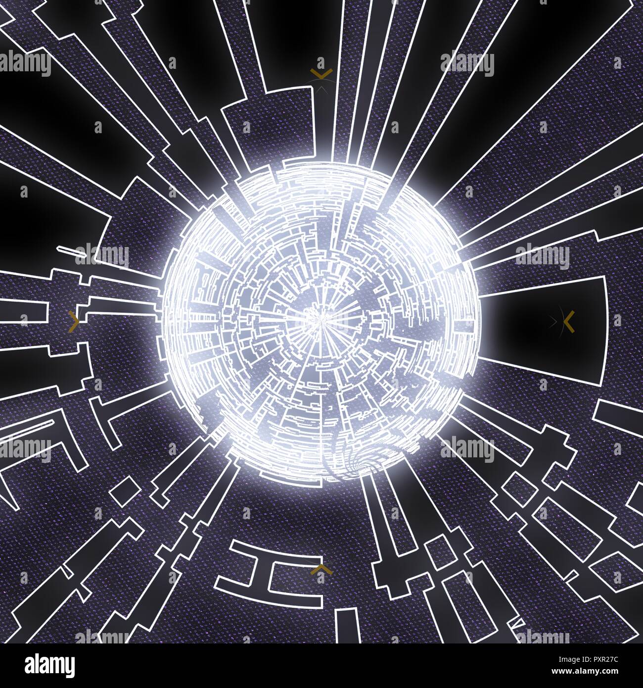 A colorful and vivid image with abstract Sacred Geometry. A psychedelic ...