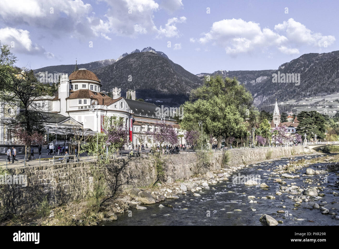 Landmark of the spa town merano hi-res stock photography and images - Alamy