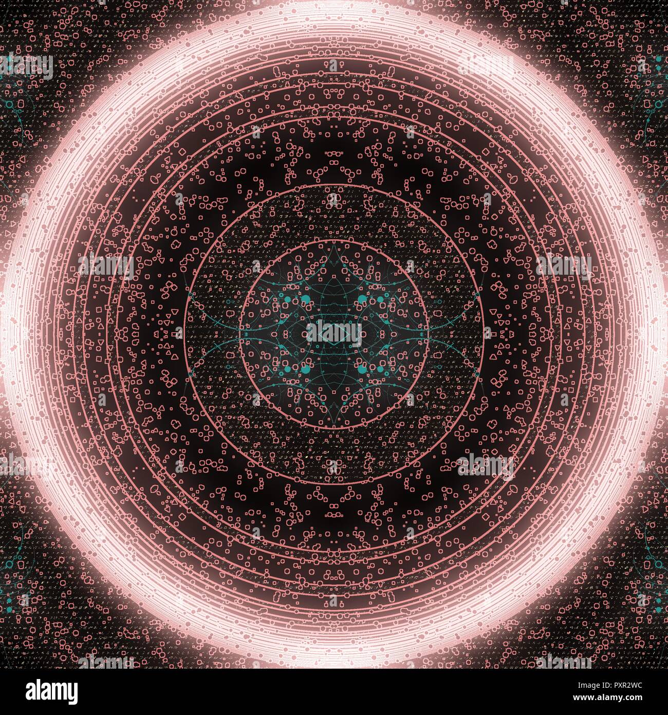 A colorful and vivid image with abstract Sacred Geometry. A psychedelic ...