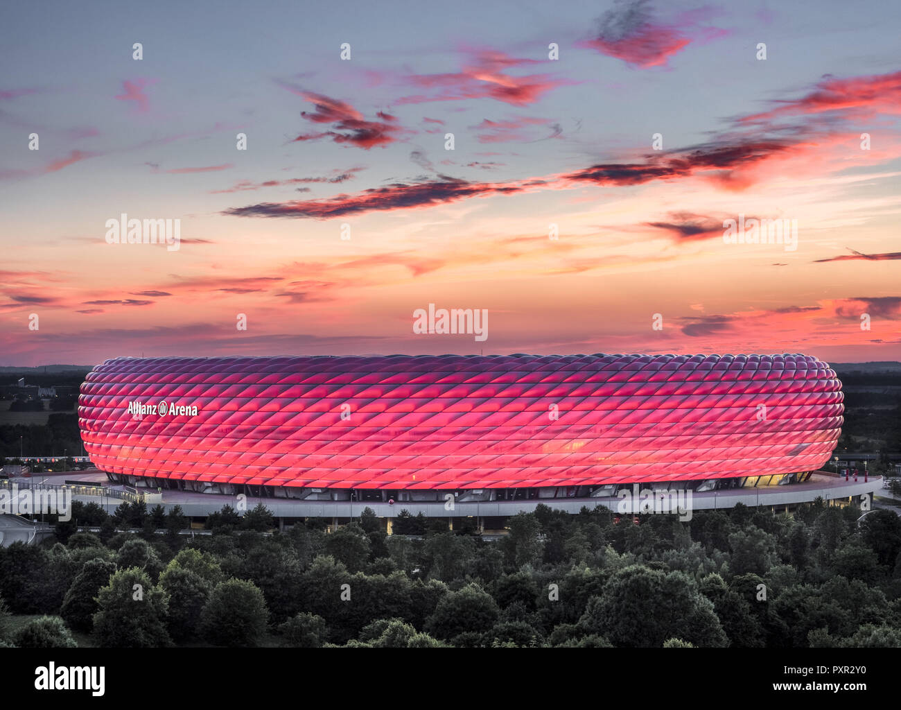 Famous football stadium Allianz Arena in Munich, Bavaria, Germany ...
