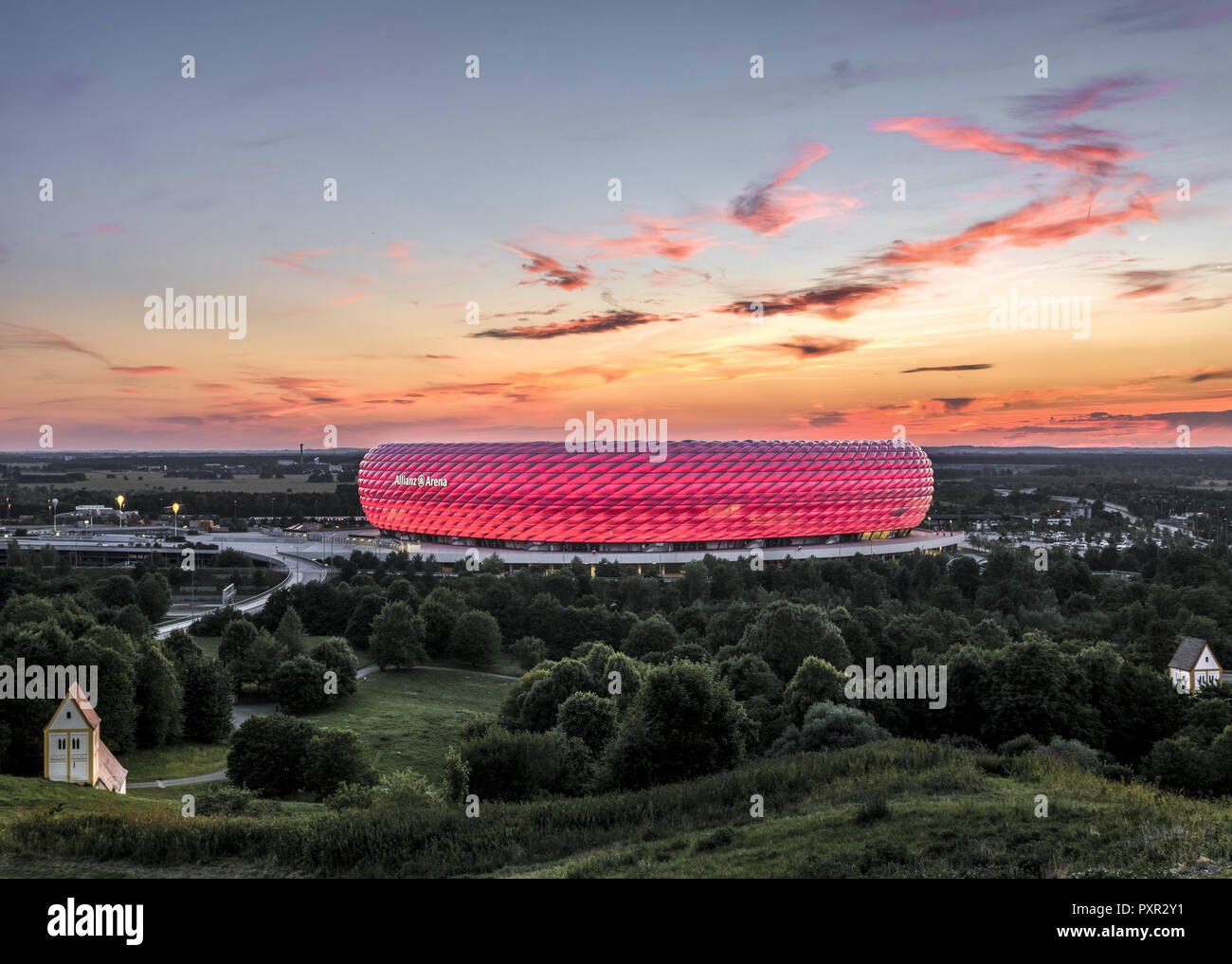 Famous football stadium Allianz Arena in Munich, Bavaria, Germany ...