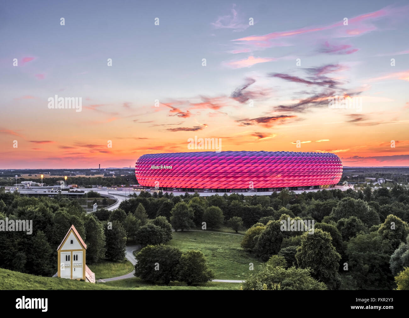 Famous football stadium Allianz Arena in Munich, Bavaria, Germany ...