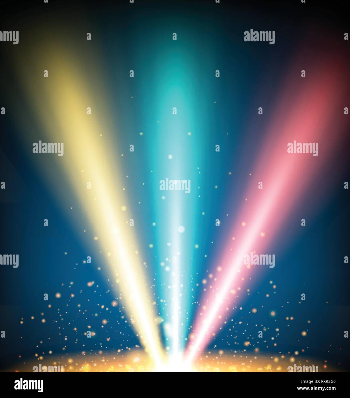 Background design with three color lights illustration Stock Vector ...