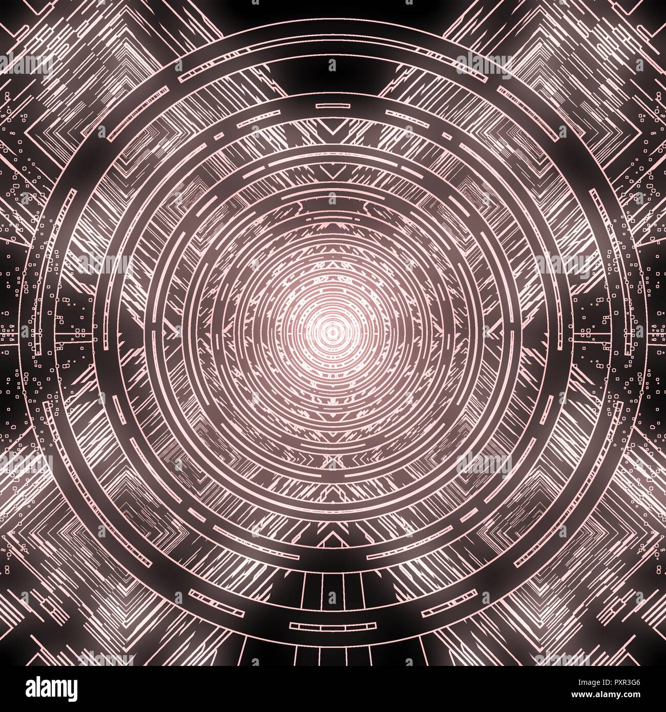 A colorful and vivid image with abstract Sacred Geometry. A psychedelic ...