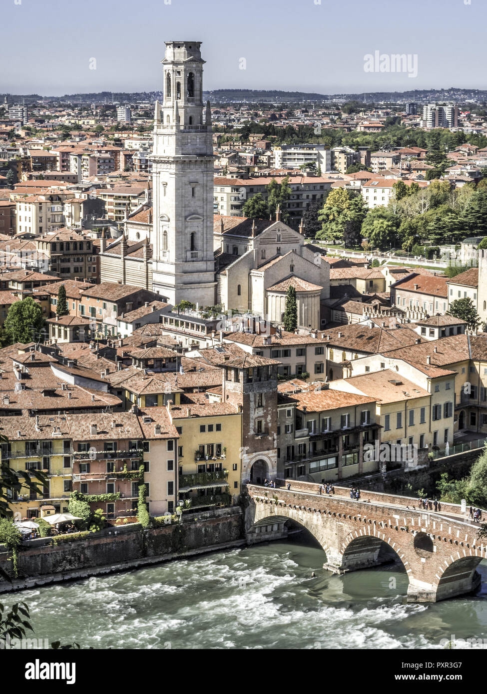 View of Verona and River Adige, Italy Stock Photo - Alamy