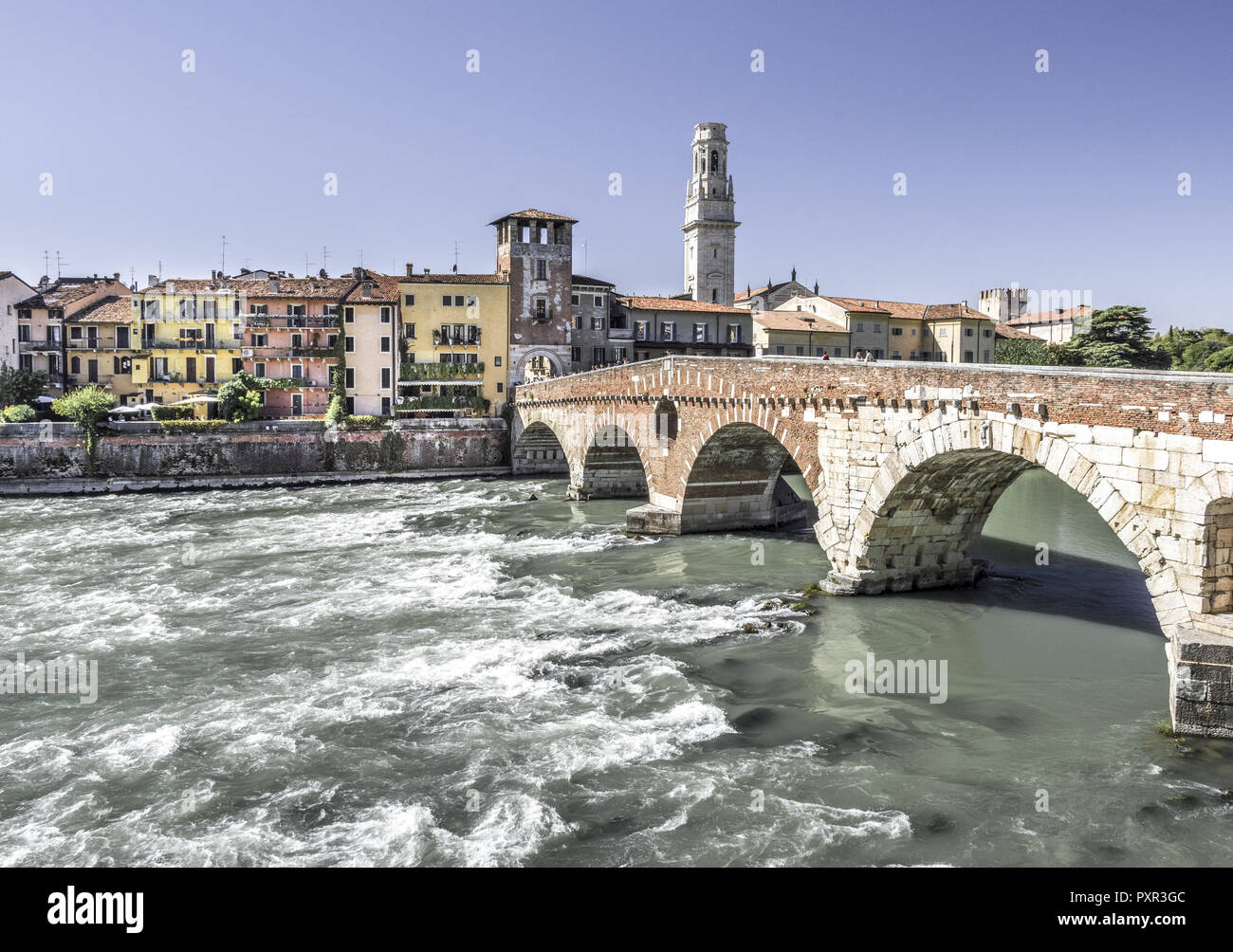 View of Verona and River Adige, Italy Stock Photo - Alamy