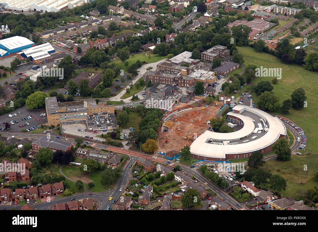 An aerial view of the Corbett Hospital at Stourbridge with its new ...