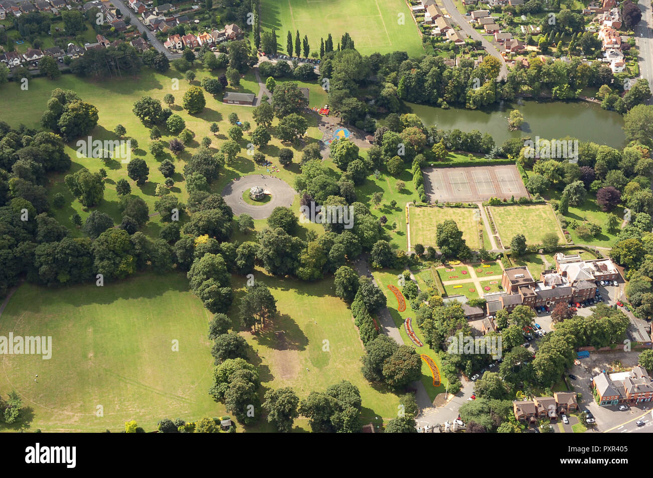 Aerial view of mary stevens park in stourbridge hi-res stock ...