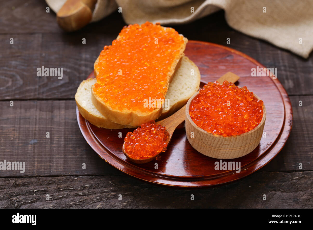 red fish caviar - a delicacy appetizer Stock Photo - Alamy