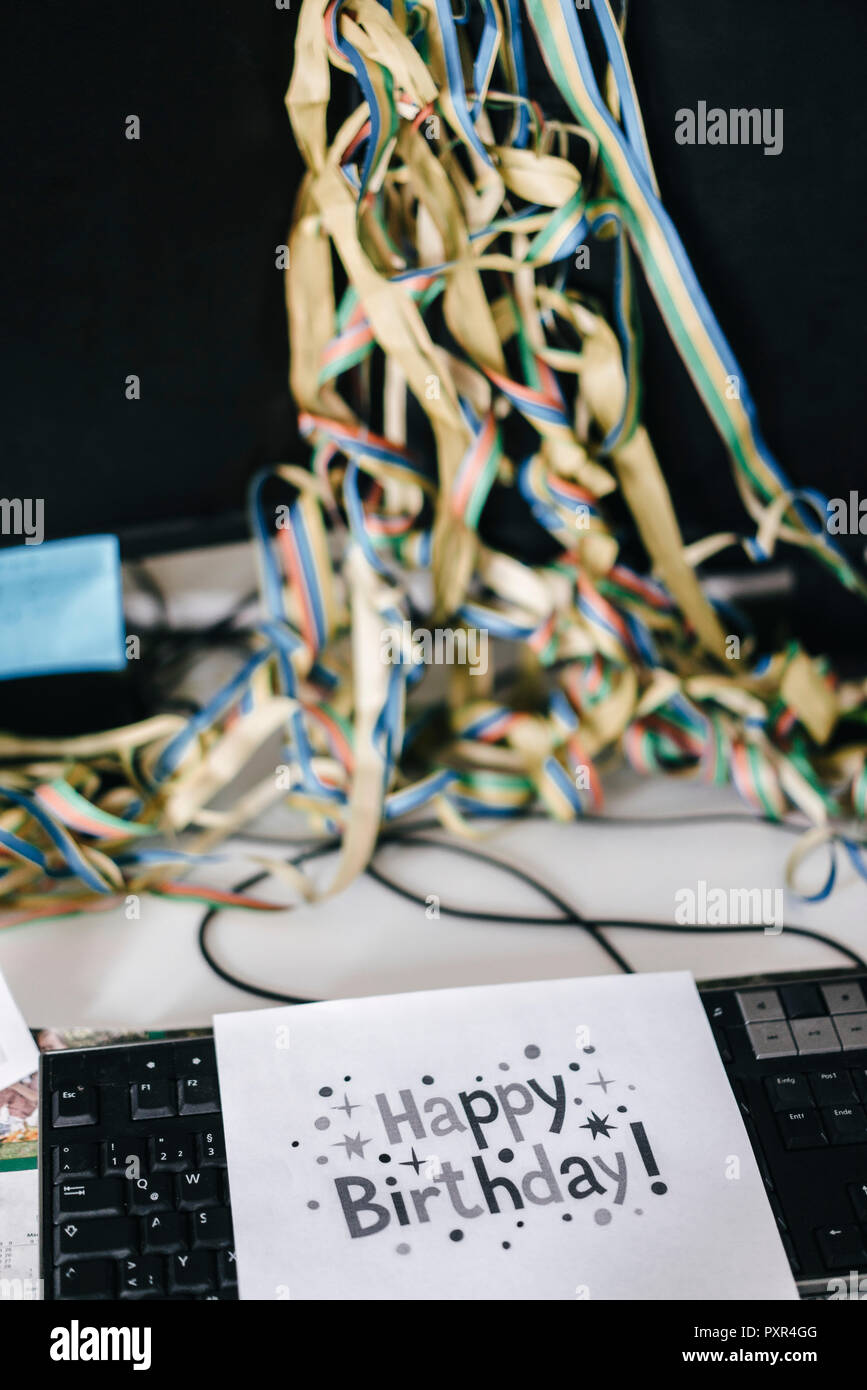 Computer happy birthday hi-res stock photography and images - Alamy