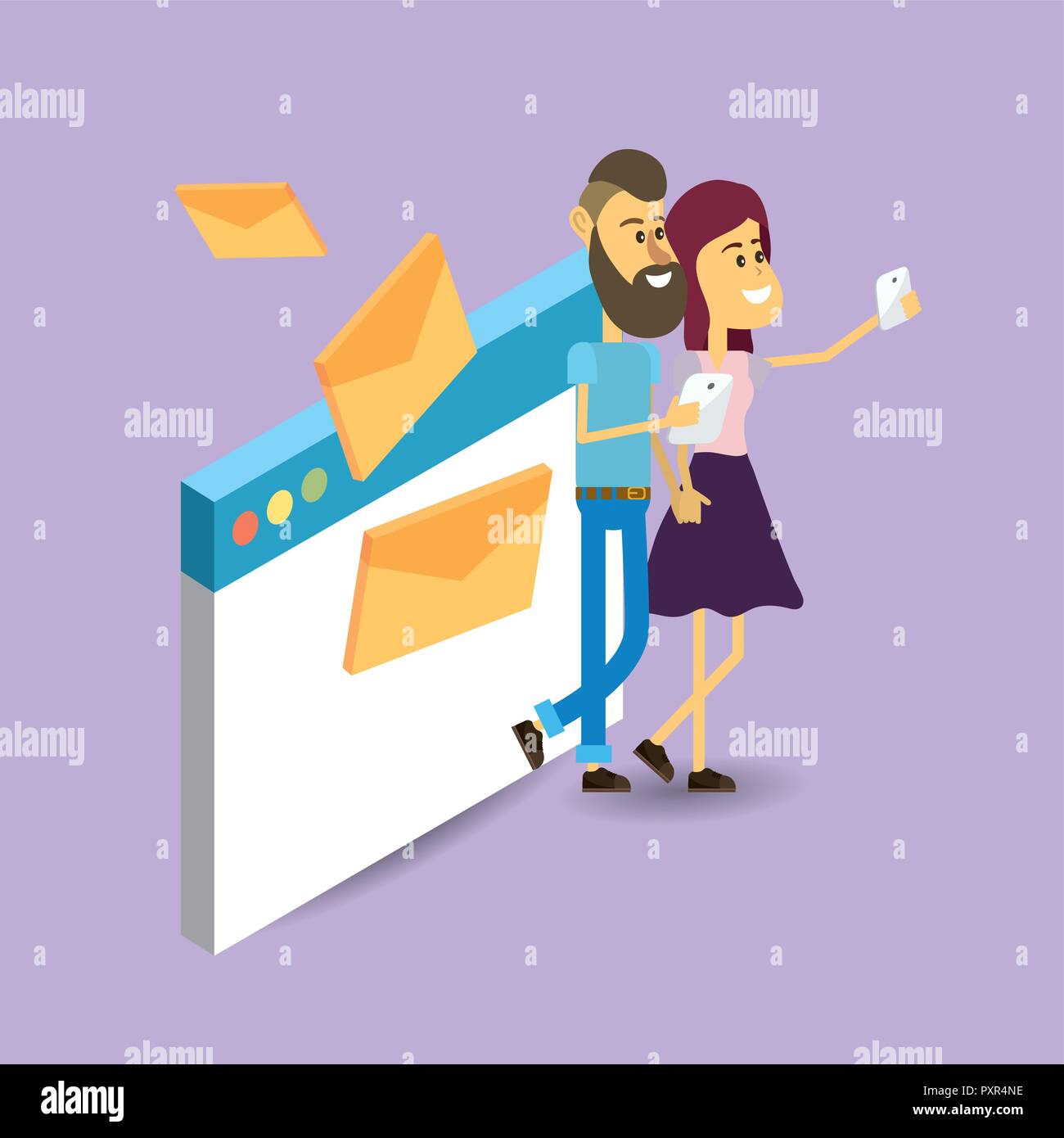 mail storage cartoon Stock Vector Image & Art - Alamy