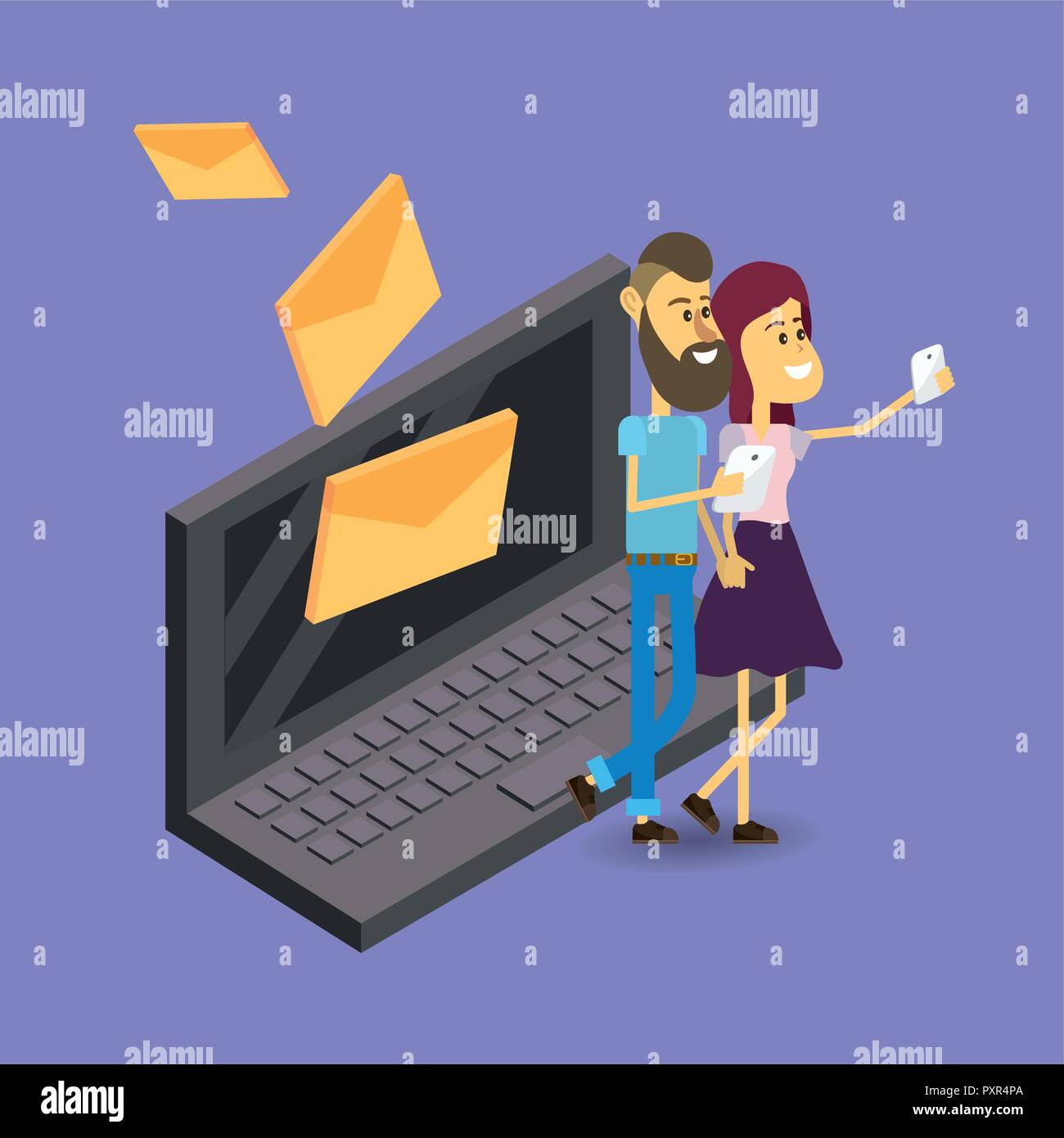 mail storage cartoon Stock Vector Image & Art - Alamy