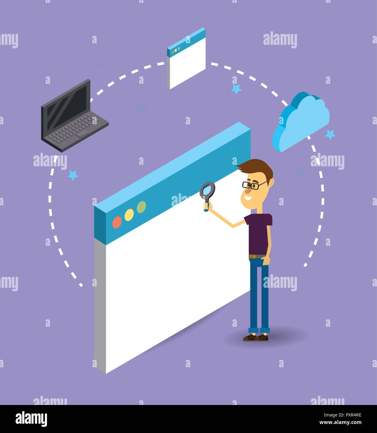 cloud storage cartoon Stock Vector Image & Art - Alamy