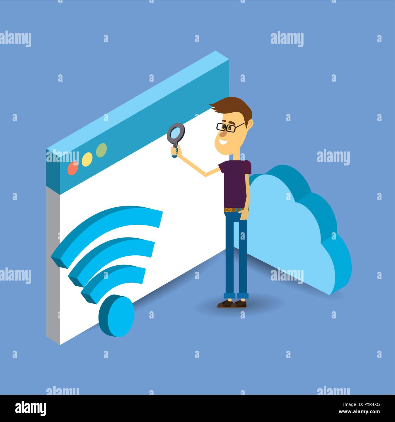 cloud storage cartoon Stock Vector Image & Art - Alamy