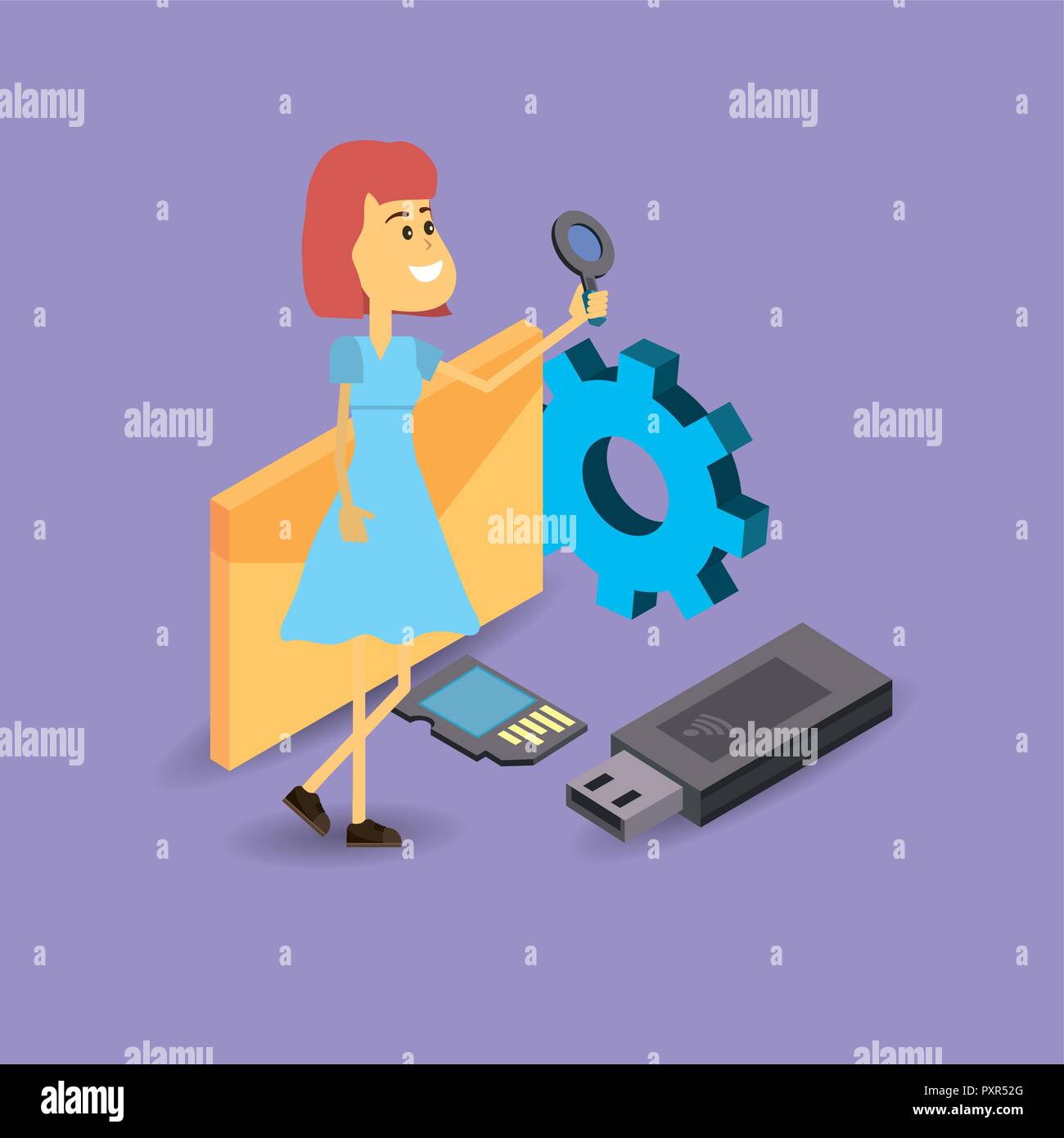 cloud storage cartoon Stock Vector Image & Art - Alamy